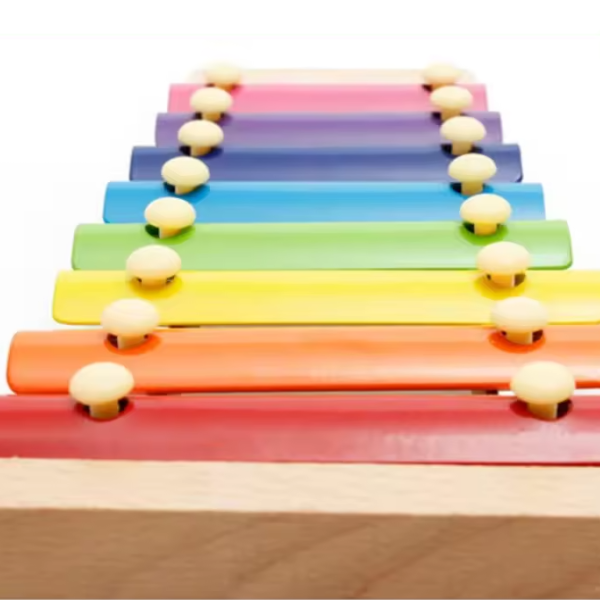Jucarie muzicala, Xilofon colorat cu 8 note muzicale, 24x13x3.5 cm, 1 ...